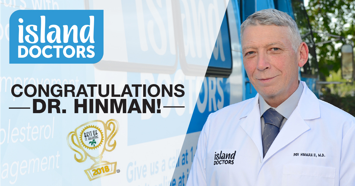 Dr. Hinman Wins Best Physician of St. Augustine 2018! - Island Doctors